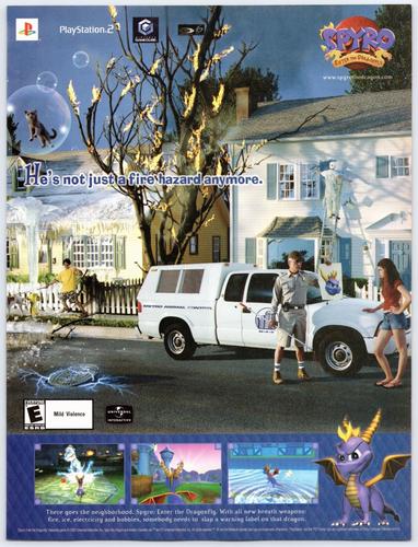 Print Ad 2002 Spyro Enter The Dragonfly PS2 GameCube Original Promo ...