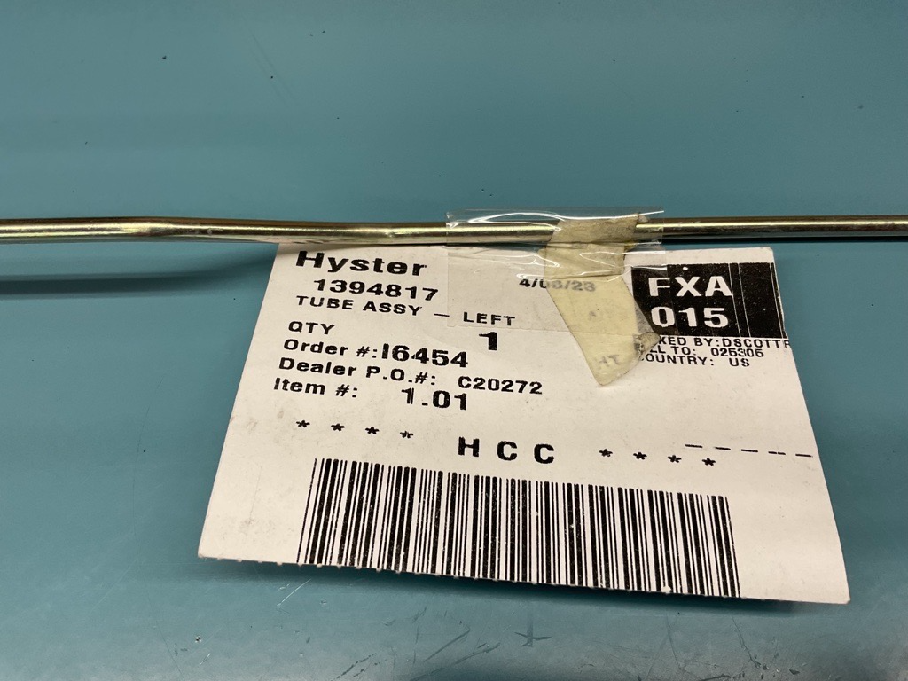 1394817 Tube (Brake Line Left Hand) Hyster - Old Stock for sale online ...