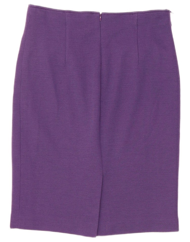 LUISA SPAGNOLI Womens Knit Pencil Skirt IT 46 Large W32 Purple Virgin ...