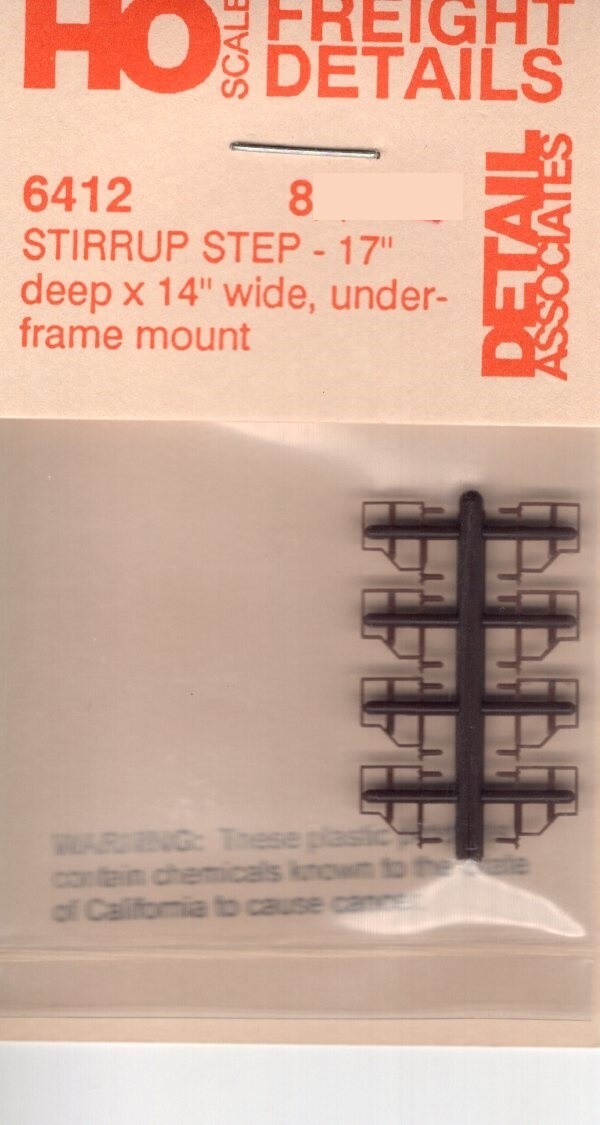 HO Scale Detail Associates 6412 Stirrup Step - 17" Deep x 14" Wide ...