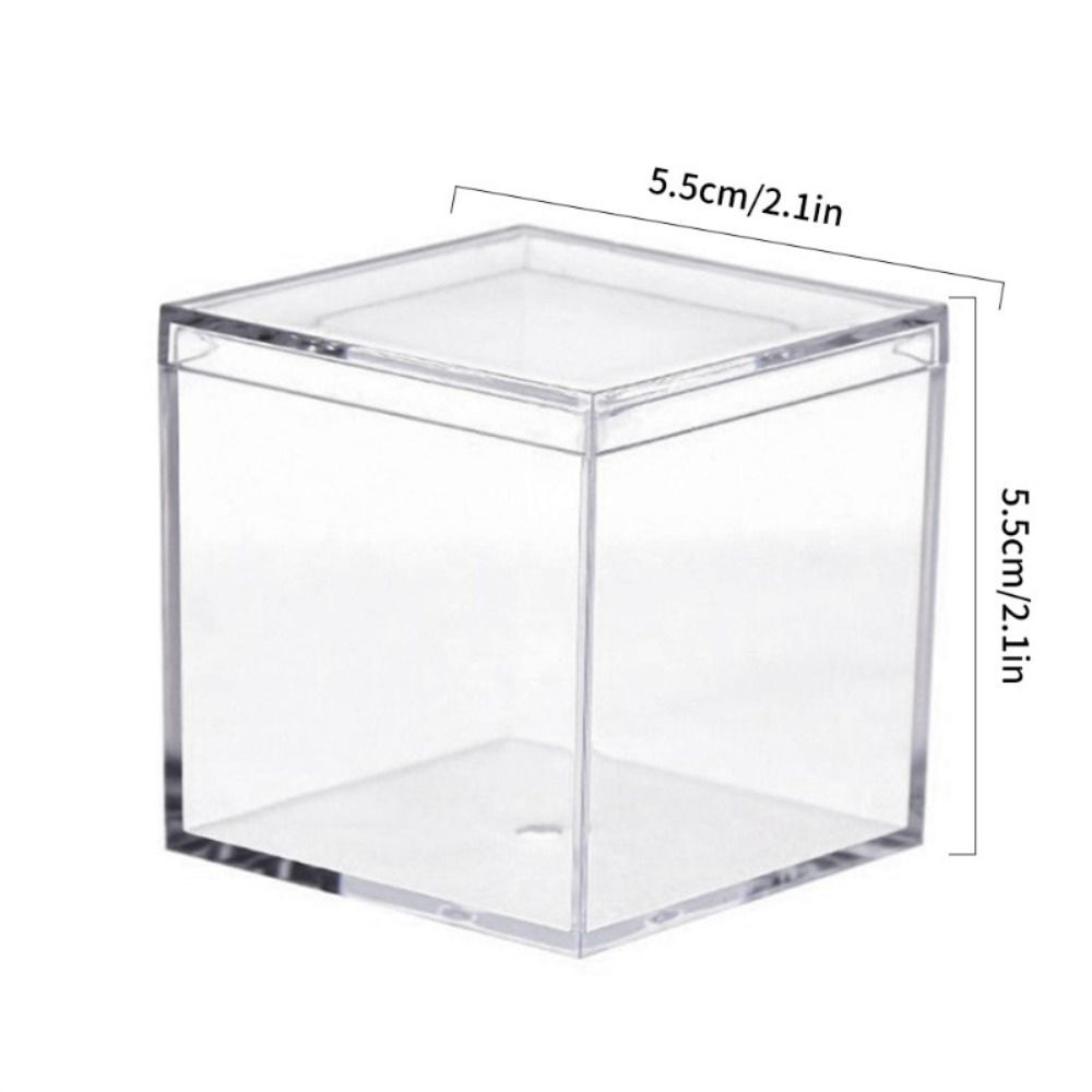 Mini Square Packing Box with Cover Organizer Stand Wedding Favor Party ...
