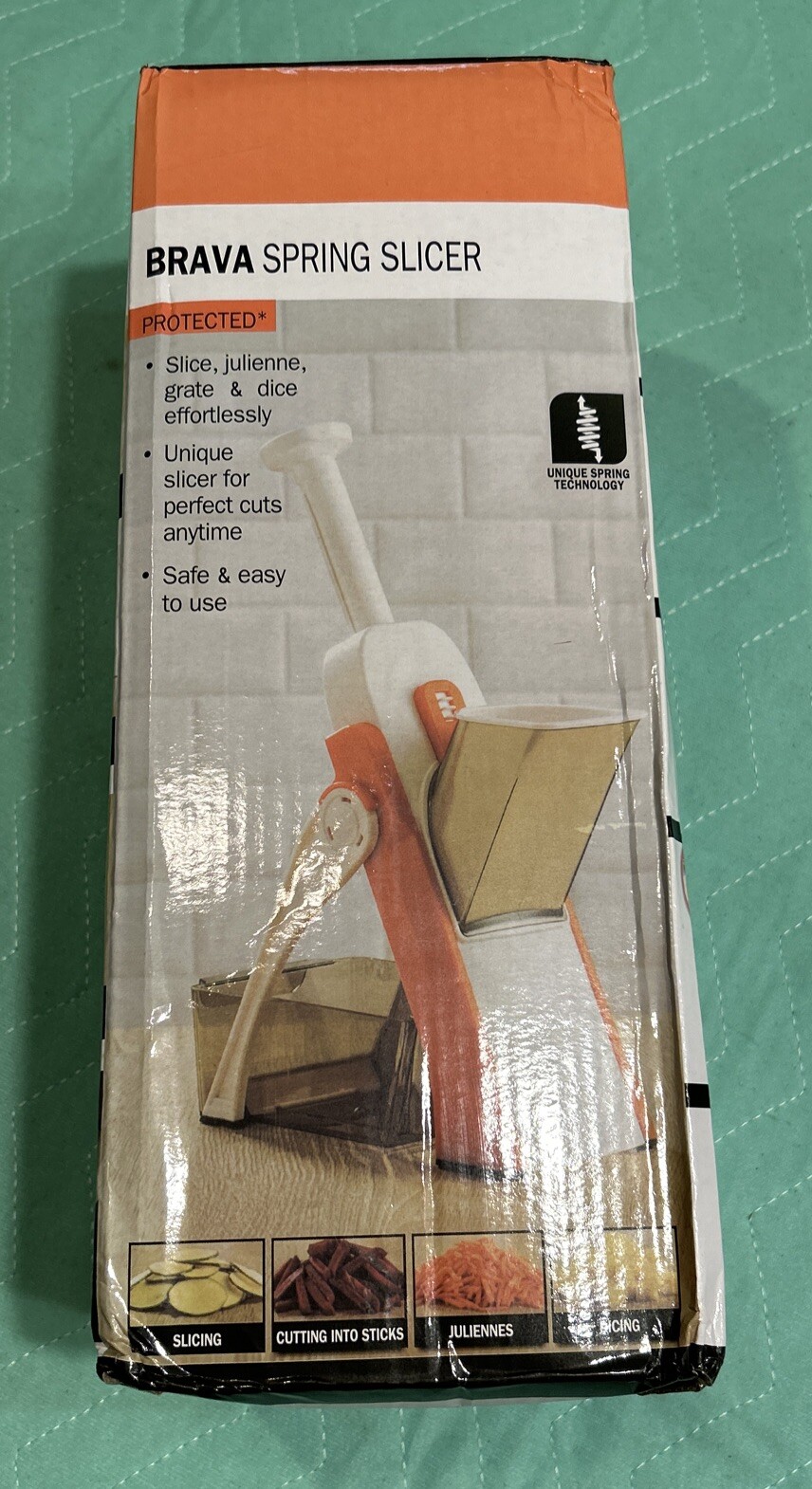 BRAVA Spring Slicer Safety Vegetable Slicer Juliens Open Box NEW ...
