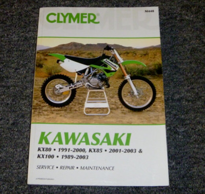 1989 1990 1991 1992 Clymer Kawasaki KX100 Service Repair Maintenance ...