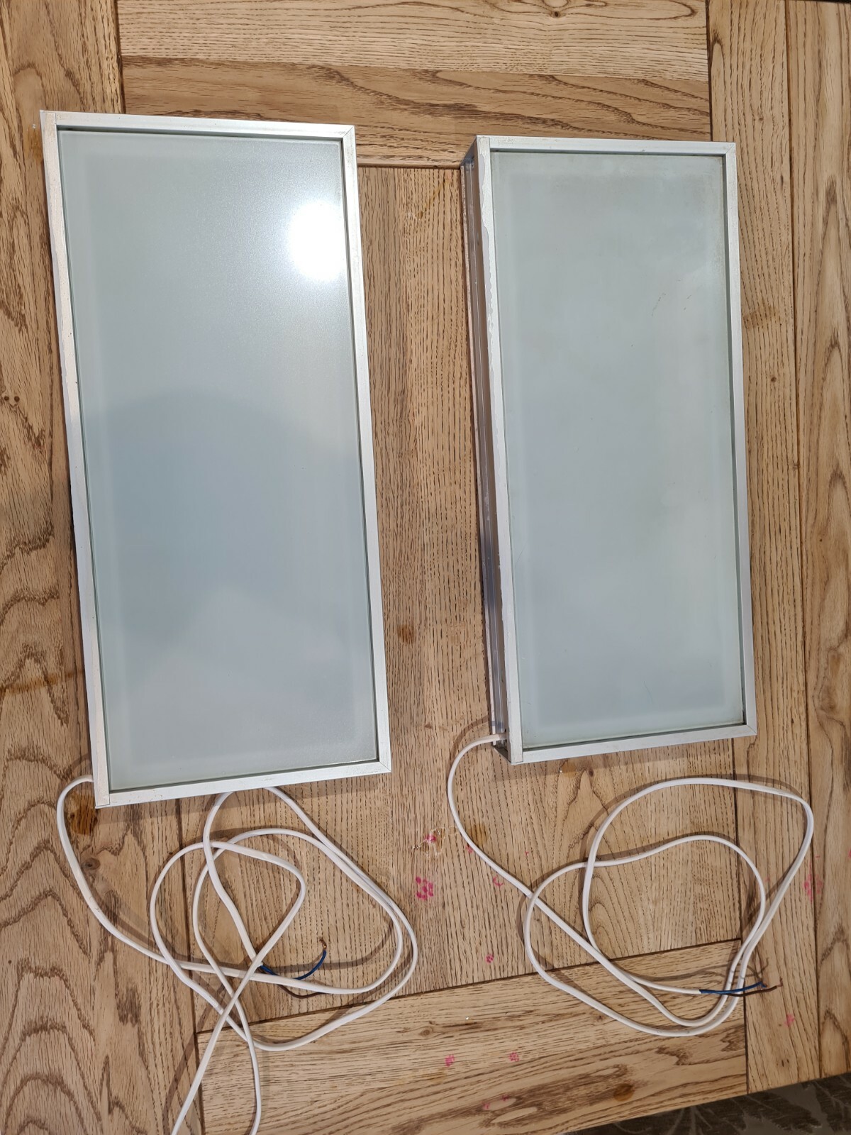 Designer illuminated floating box shelve lights x2 | eBay UK