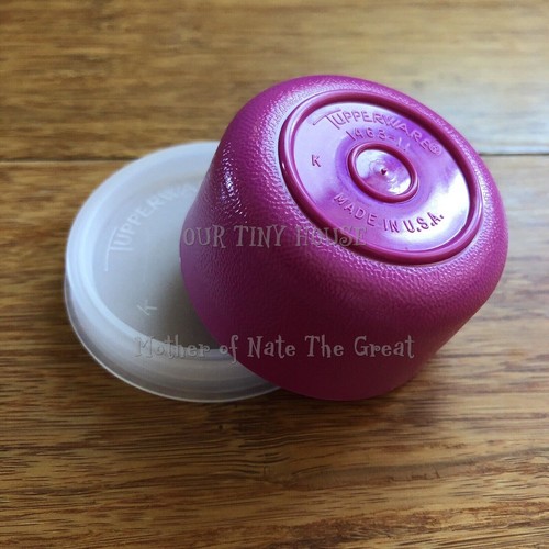 Vtg Tupperware Smidgets Pill 1 oz Mini Travel Container Magenta Pink ...