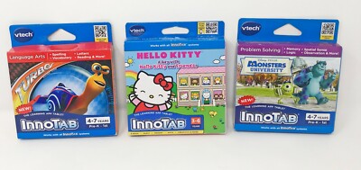 Vtech InnoTab Turbo Hello Kitty Monsters University New Game Cartridges ...
