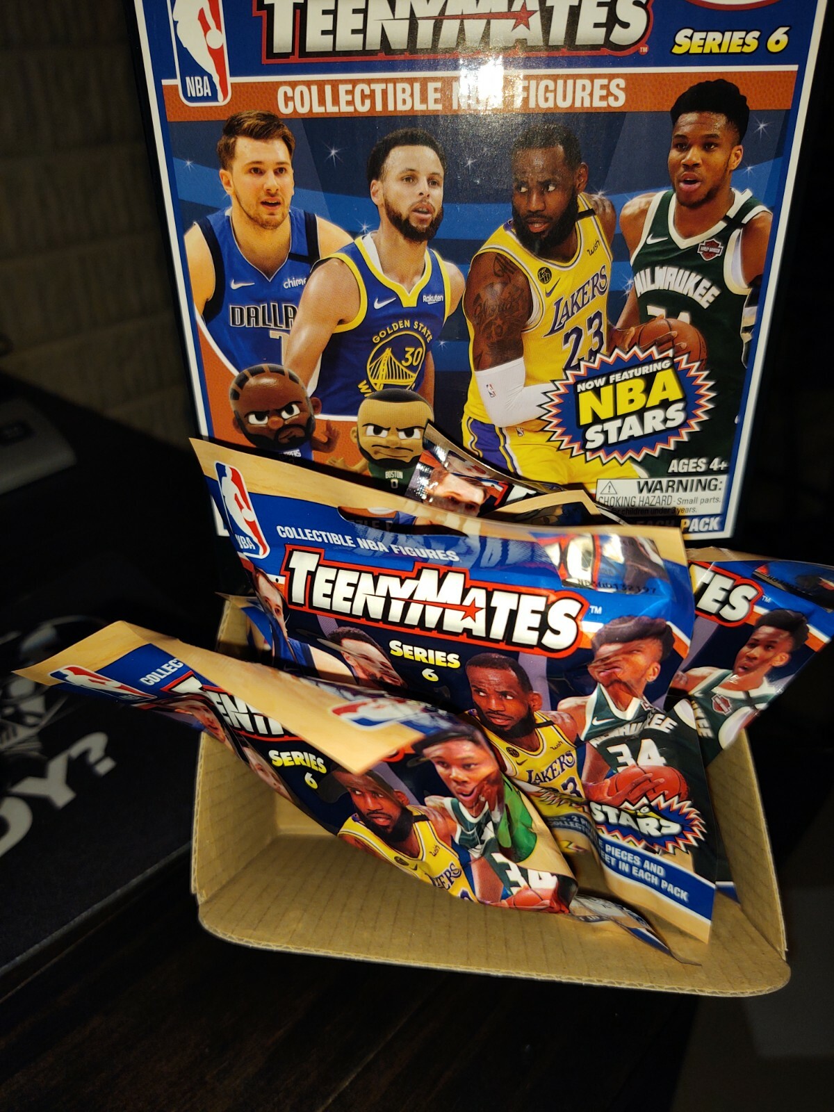 4 PACK LOT 2020 NBA TEENYMATES SERIES 6 8 FIGURES TOTAL AND PUZZLE NBA ...