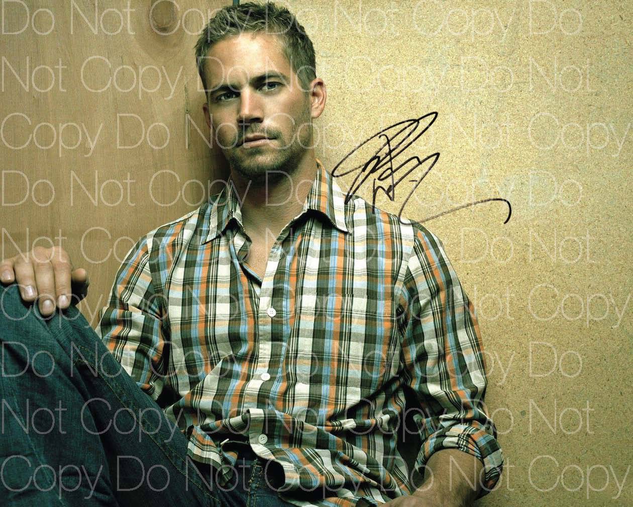 Paul Walker signed Fast Furious Into the Blue 8X10 photo picture ...