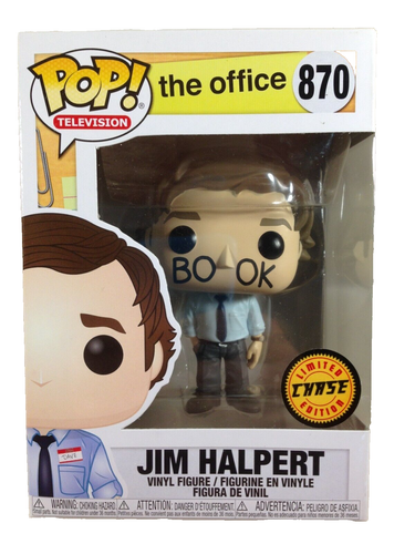 Funko Pop the Office #870 Jim Halpert Book Face Chase Limited Edition ...