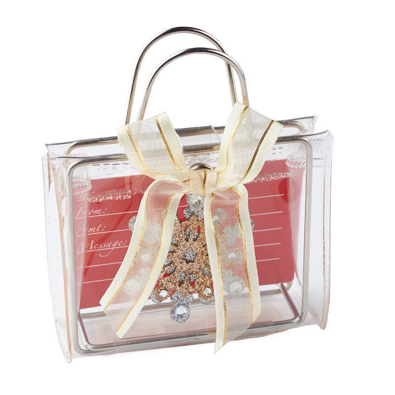 Bulk Lot of 12 Transparent Plastic 4" x 3" Gift Card Holder Bags with ...