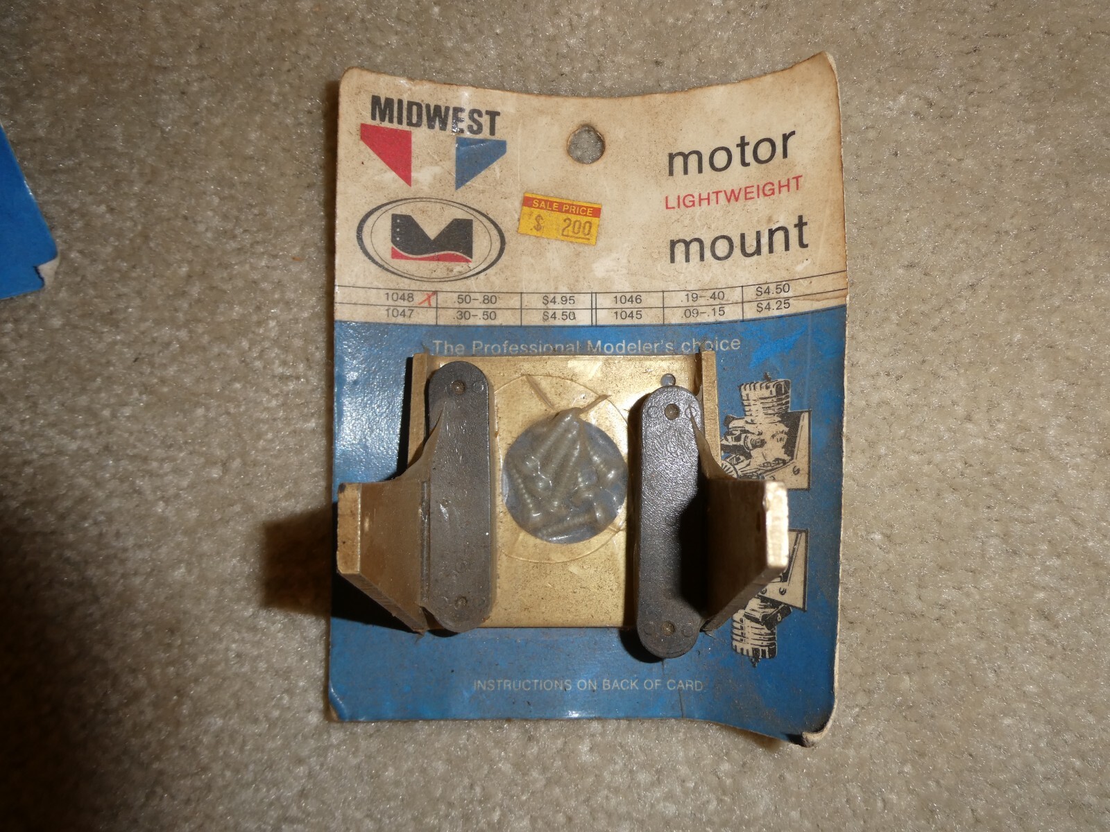 Vintage RC Airplane Part Midwest Engine Mount .5 to .80 #1048 NIP | eBay