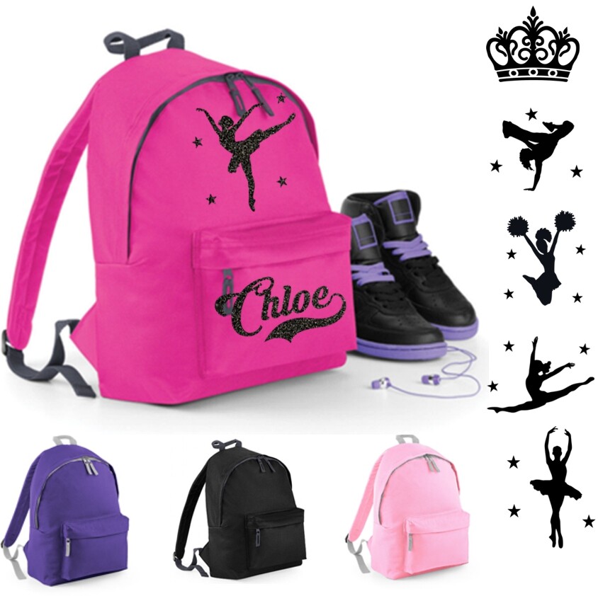 Personalised Dance Bag Kids Girls Childrens Ballet School Backpack ...