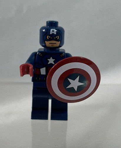 LEGO Captain America Minifigure Dark Blue Suit w/ Shield sh014 6865 | eBay