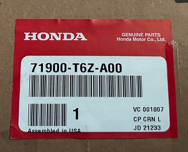 Genuine Honda Garnish Assembly R Rear Side Sill 71900-T6Z-A00 for sale ...