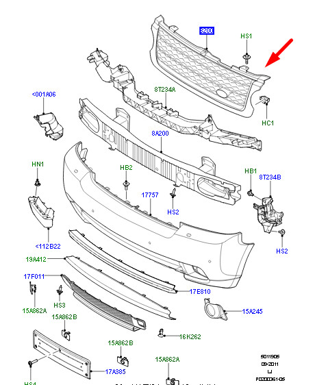 Land Rover Front Grill Grille Range 10-11 LR019657 OEM for sale online ...