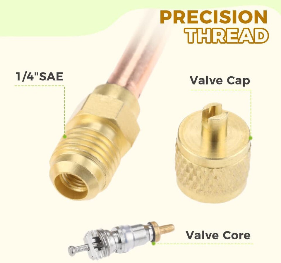 Brass AC Access Service Valve Air Conditioner Service Valve Charge ...