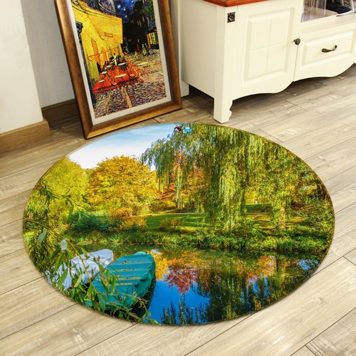 3D Tree Boat River NAO3634 Game Rug Mat Elegant Photo Carpet Mat Fay ...