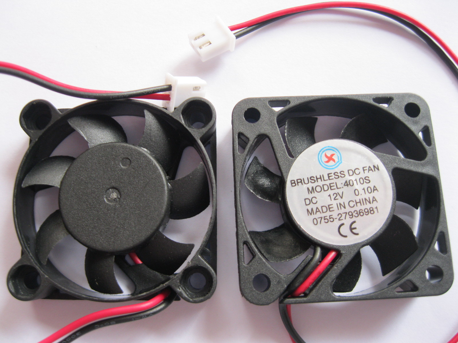 10pcs Brushless DC Cooling Fan 4010S 7 Blade 12V 2Wire 40x40x10mm ...