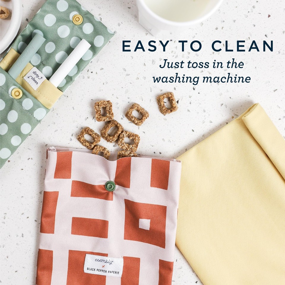 Esembly Snack + Sammy Pouches - Reusable Snack & Sandwich Bags| Storage ...