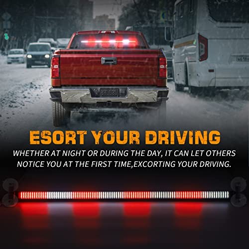 35 Inch Traffic Advisor Emergency Light Bar with 144 LEDs and 26 Flash ...