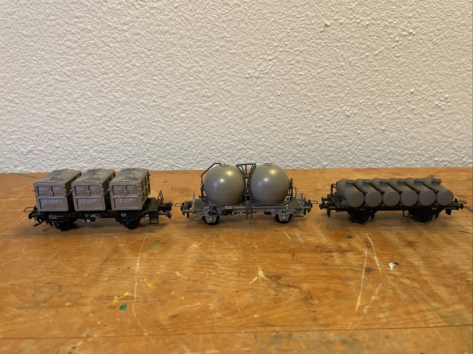 Vintage European HO Scale Train Freight Car Lot Rivarossi Italy Western ...