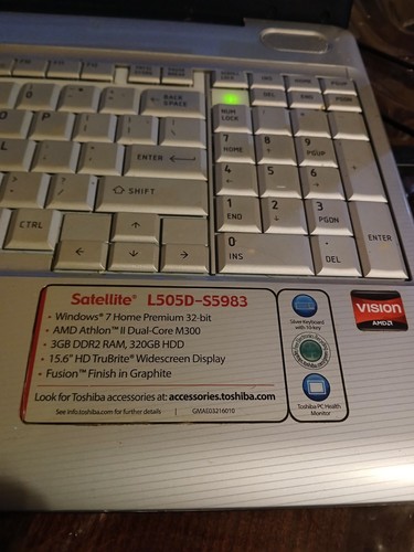 Toshiba Satellite L505D-S5992 15.6 In Windows 7 Laptop | eBay