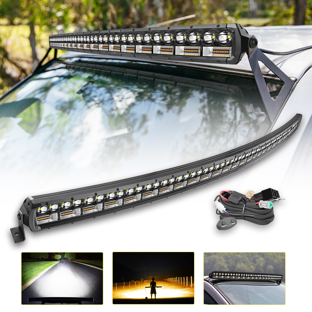 Curved Led Light Bars For Trucks 52 Inch RGBW Curved LED Light Bar For