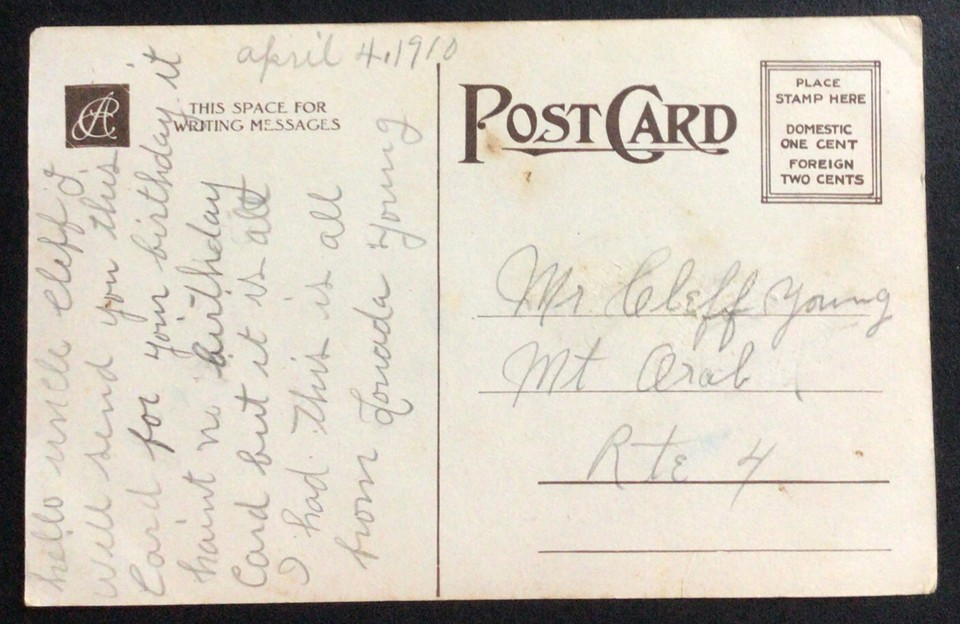 1910 Postcard Artist Signed Archie Gunn Beautiful Lady Yellow Roses ...