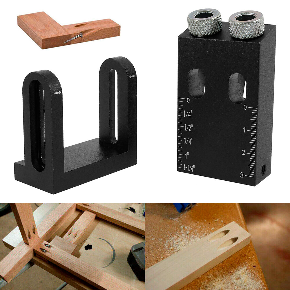 15 Degree Pocket Hole Screw Jig Woodworking Oblique Guides Set ...