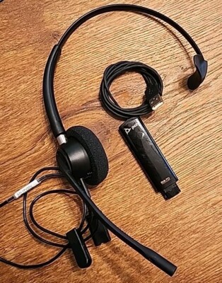 Plantronics HW510 Headset with Poly DA70 USB Audio Processor | eBay