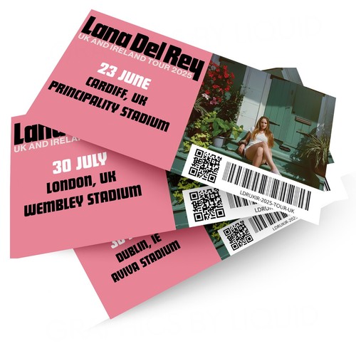 Lana Del Rey Ticket UK Tour 2025 Concert Ticket Gift Reveal Ticket For ...