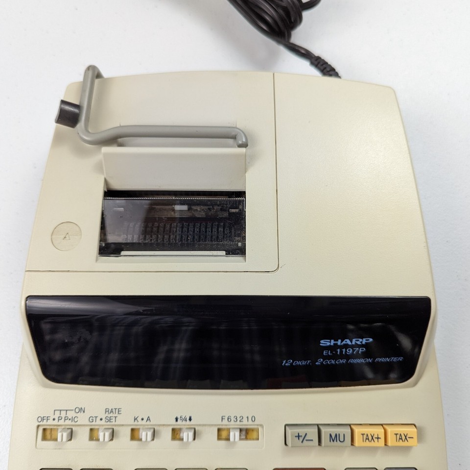 Sharp EL-1197P 12-Digit Heavy Duty Color Printing Calculator *Tested ...