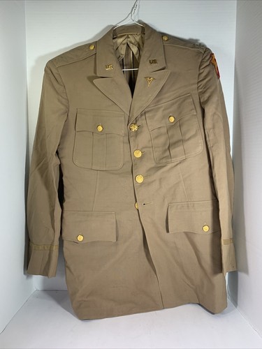 VTG Regulation Army Officer Uniform Tan Dress Uniform Suit Jacket | eBay
