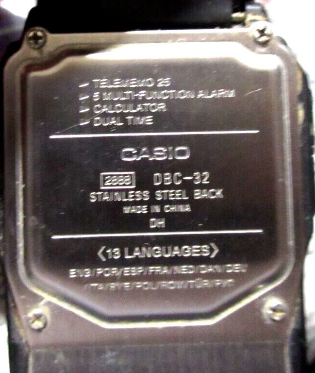 CASIO Vintage Watch 2888 DBC-32 Data Bank Illuminator Calculator ...