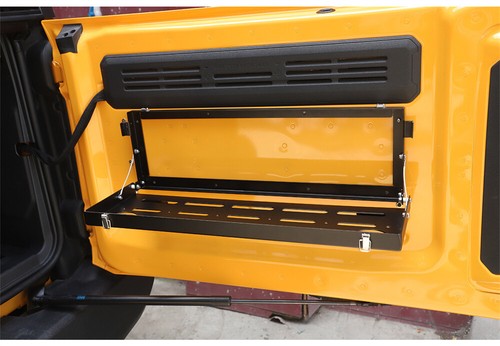 Iron Black Rear Door Tailgate Table Shelf Storage Rack For Ford Bronco ...