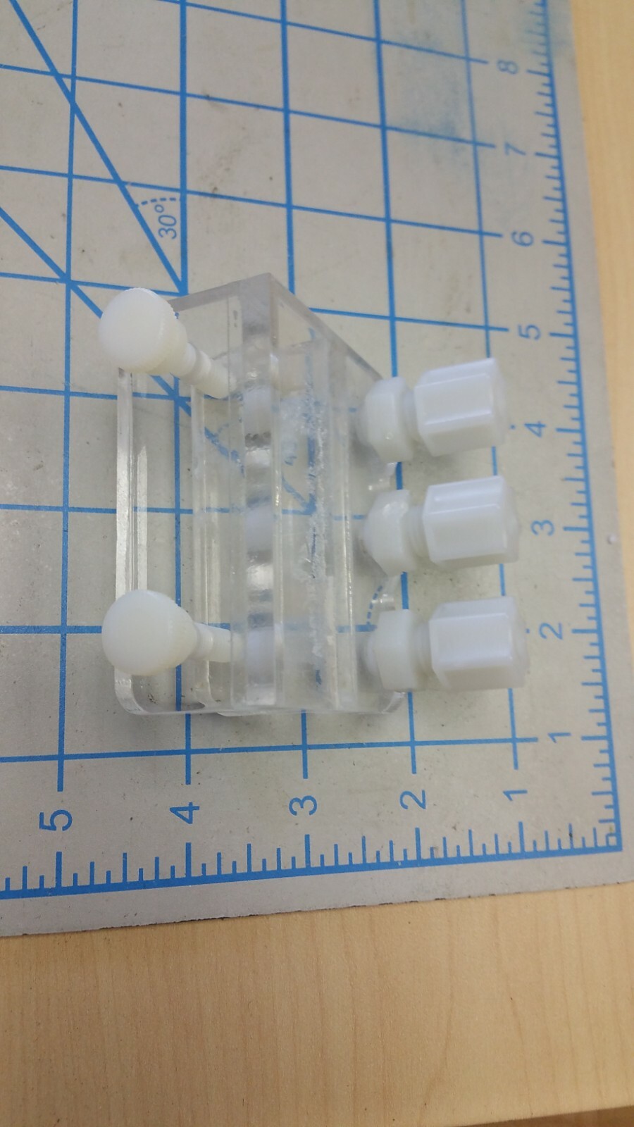 Acrylic Aquarium Fish Tank three Holes Probe Holder Hose Fixture ...