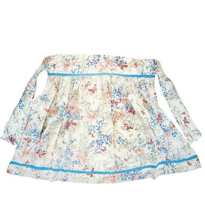 Vintage Half Handmade Apron Butterfly Motif 70s MCM Kitchen Decor Retro ...