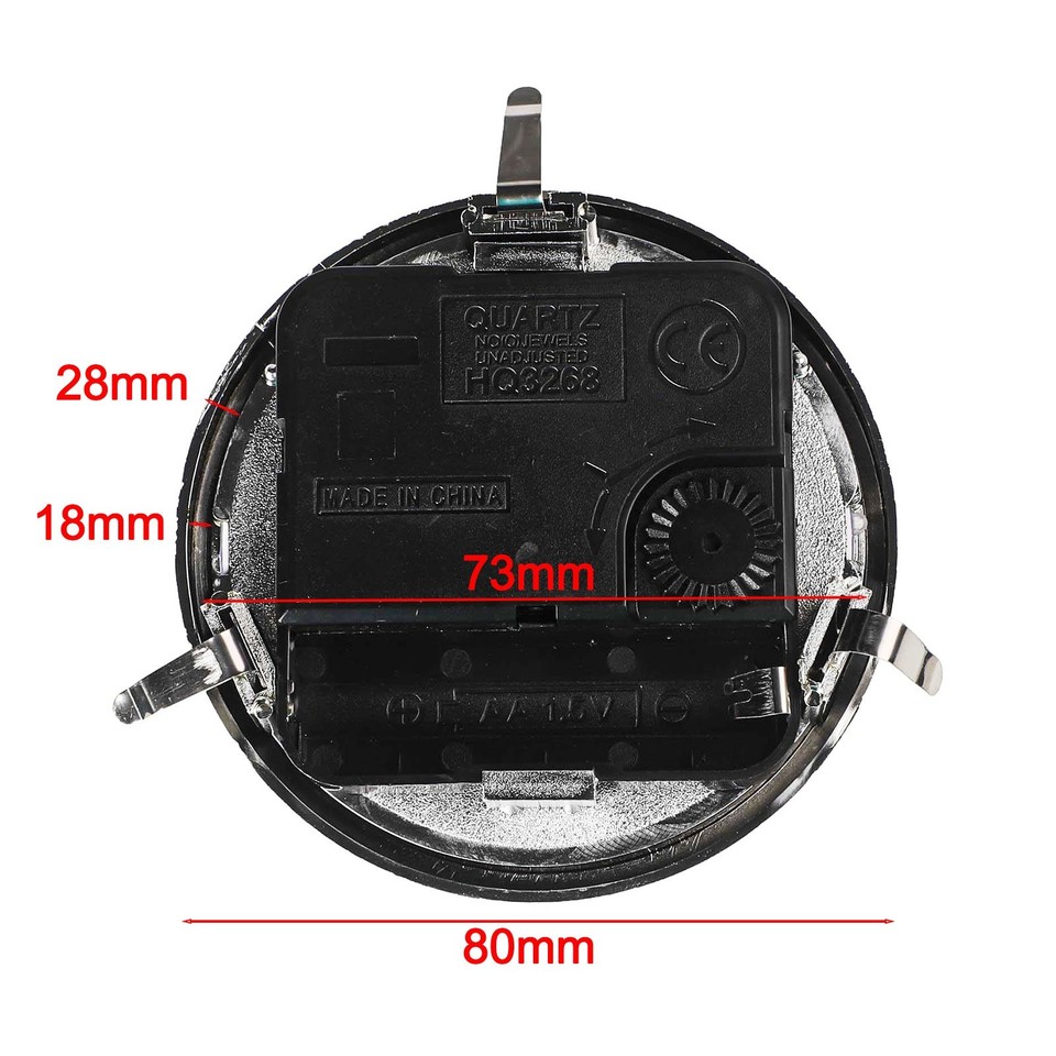 80mm Clock Insert for DIY Projects Reliable Quartz Movement for Custom ...