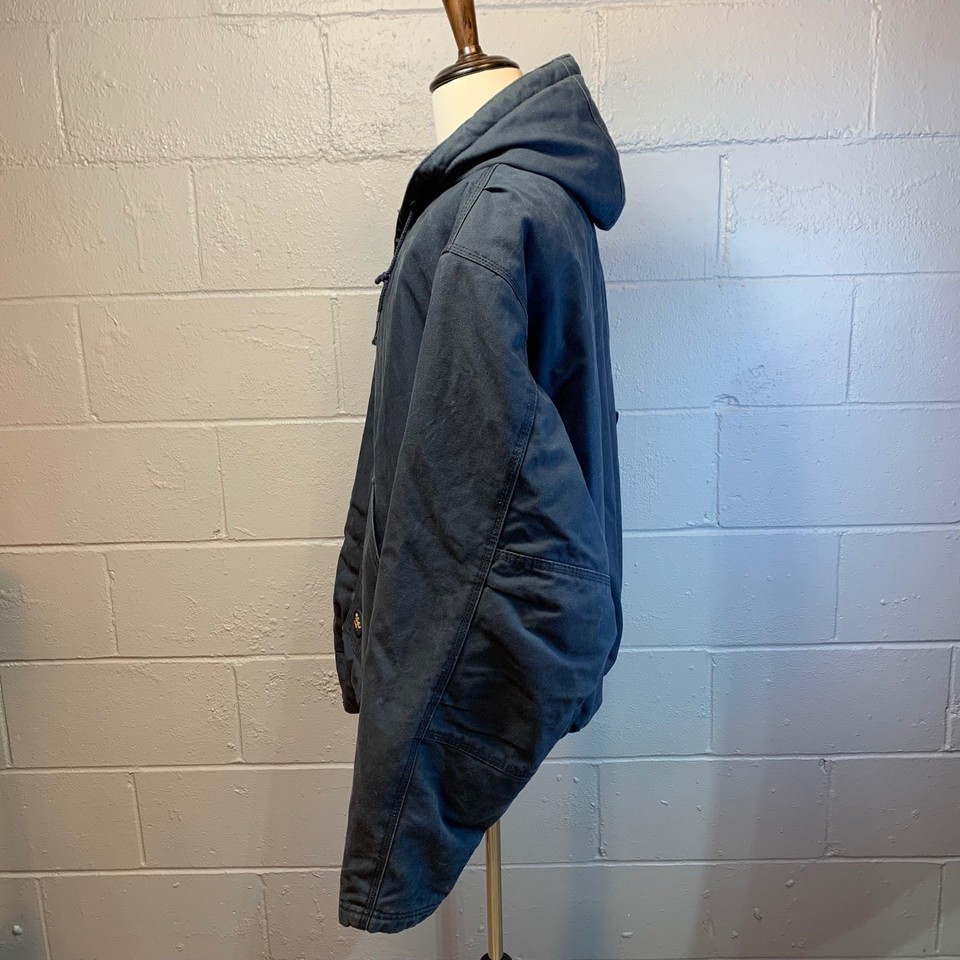 Walls Blizzard Pruf Double Fill Duck Hooded Insulated Jacket Blue Men ...