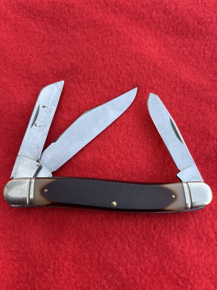 Vintage Schrade Old Timer NY USA 858 OT LARGE STOCKMAN KNIFE | eBay