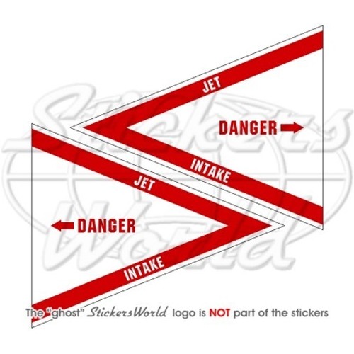 DANGER JET INTAKE NATO RAF USAF US Helicopter 75mm Stickers Decals x2 ...
