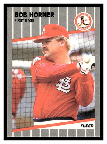 1989 Fleer #452 Bob Horner - St. Louis Cardinals | eBay