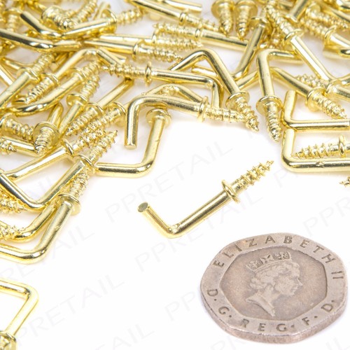 L SHAPED SCREW HOOKS Small X100 Dresser Display Picture Plate ...