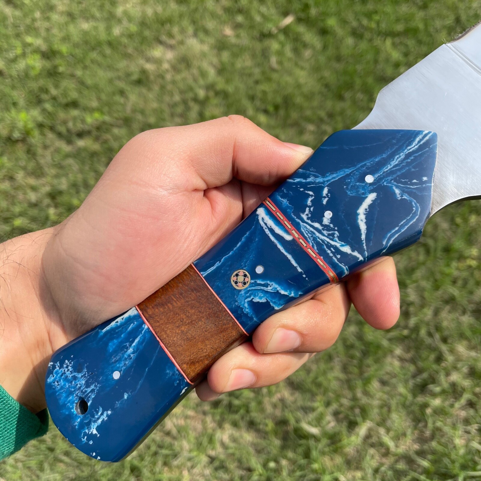 22” CUSTOM HANDMADE D2 HIGH POLISH HUNTING PREDATOR DAGGER KNIFE W ...