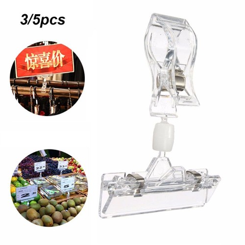 Clamp Transparent Price Label Tag POP Advertising Clips Sign Display ...