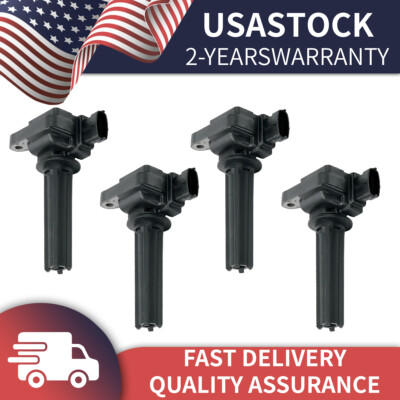 4PCS OEM Quality Ignition Coils For Saab 2003-2011 9-3X 9-3 2L L4 ...