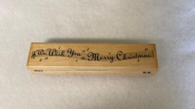 Stampabilities - Rubber Stamp - Music Notes - We Wish You a Merry ...