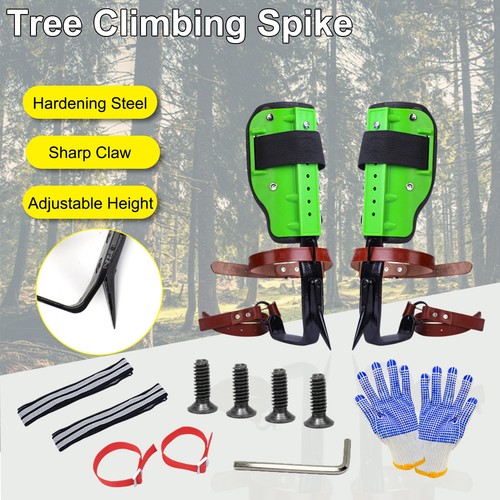 Tree Climbing Spikes Adjustable Height Pole Climbing Spurs Steel ...