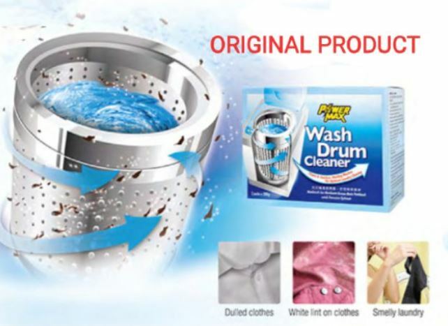 PowerMax Washing Machine Cleaner 2 x 300 gram Cleans Front Top Washer ...