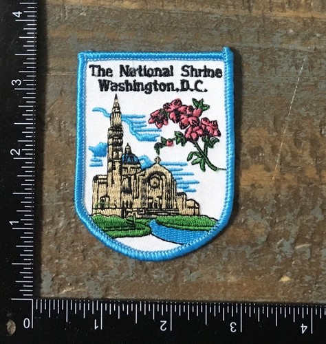 Vintage THE NATIONAL SHRINE Washington DC Travel Souvenir Sew-On Patch ...
